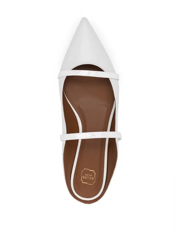 MALONE SOULIERS Top Strap Mules - White