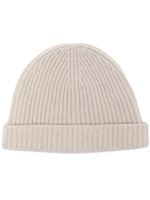 N.peal Ribbed Beanie - White