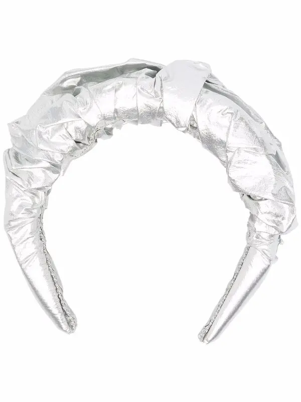 Red Valentino Gathered-detail Padded Headband - Silver