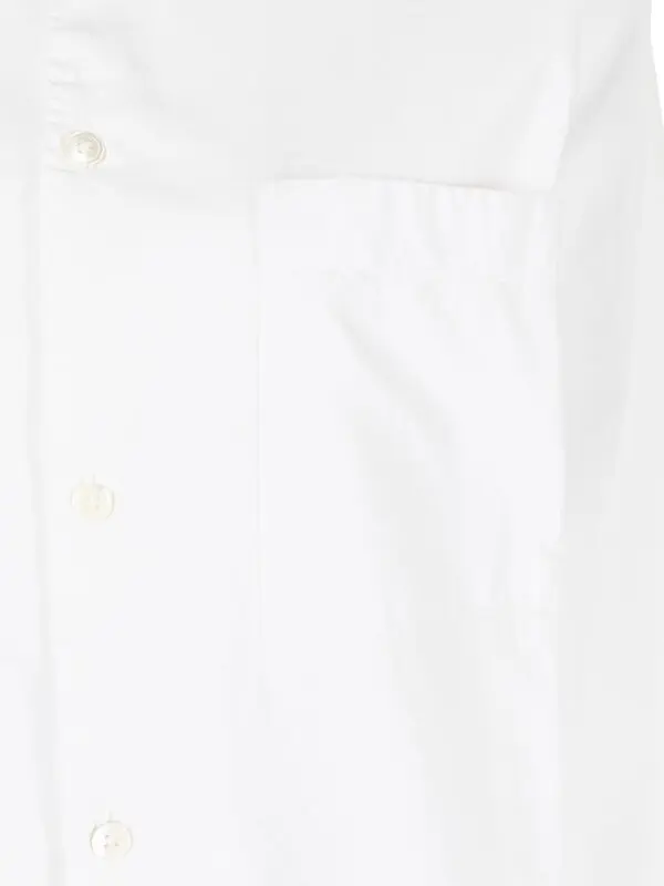 TEKLA Poplin Long-sleeve Pajama Shirt - White