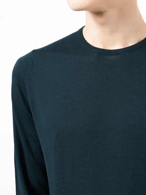 John Smedley Fine-knit Wool Jumper - Green