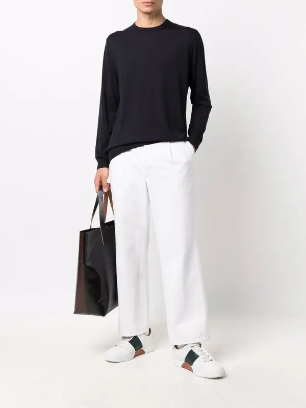 ALLUDE Fine-knit Virgin Wool Jumper - Blue