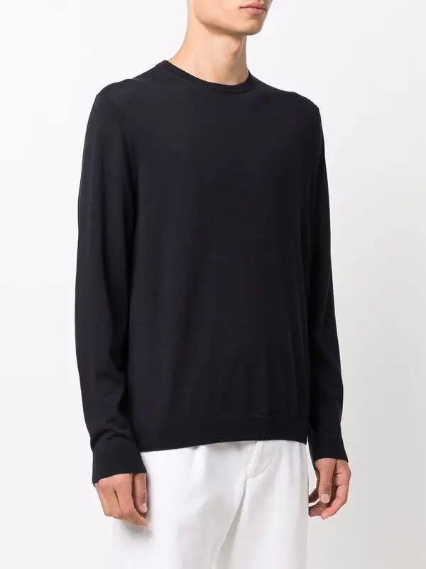 ALLUDE Fine-knit Virgin Wool Jumper - Blue