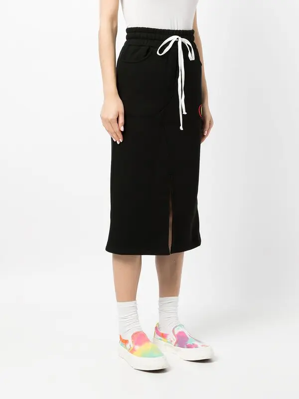GOODBOY Logo-embroidered Jersey Midi Skirt - Black