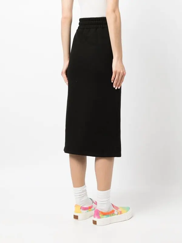 GOODBOY Logo-embroidered Jersey Midi Skirt - Black