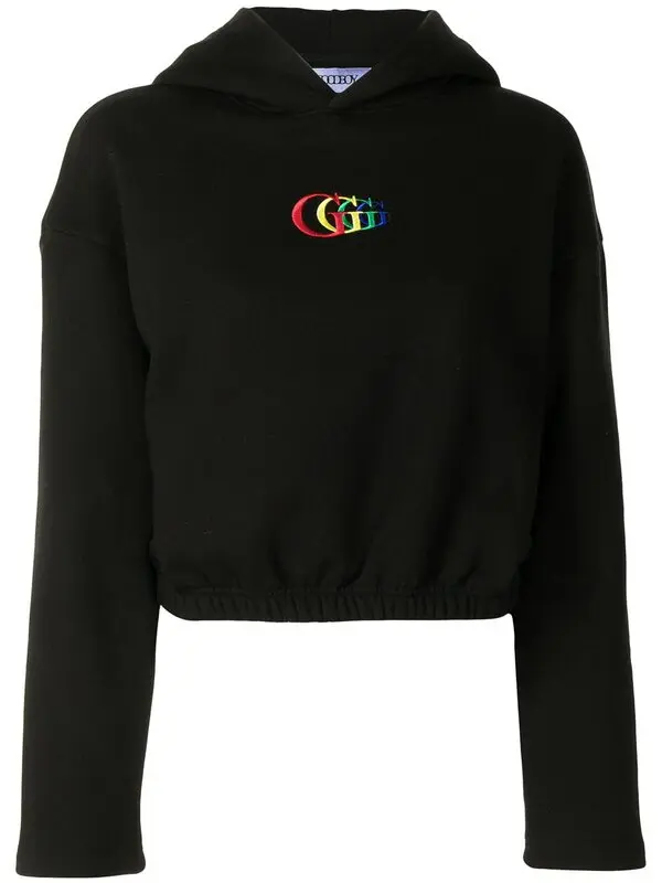 GOODBOY Logo-embroidered Cropped Hoodie - Black