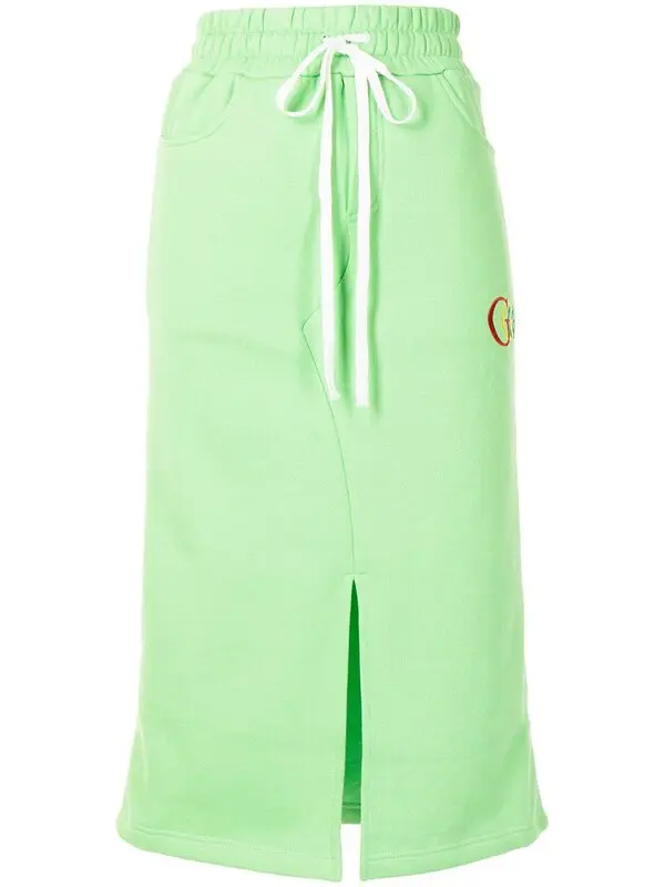 GOODBOY Logo-embroidered Jersey Midi Skirt - Green