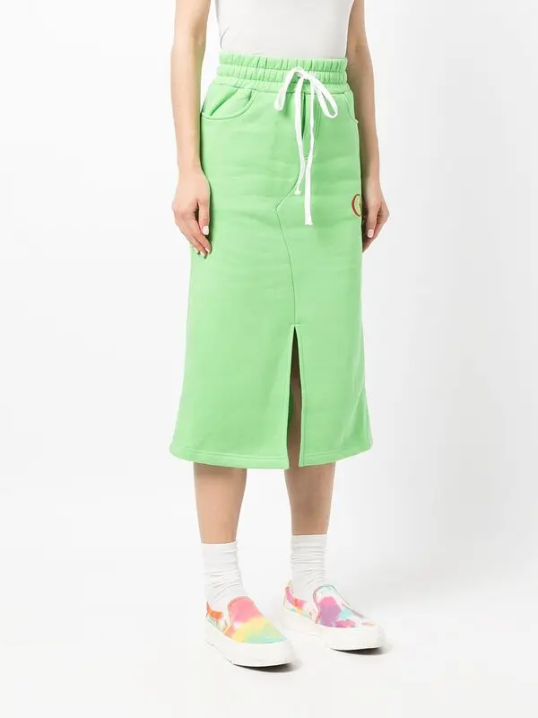 GOODBOY Logo-embroidered Jersey Midi Skirt - Green