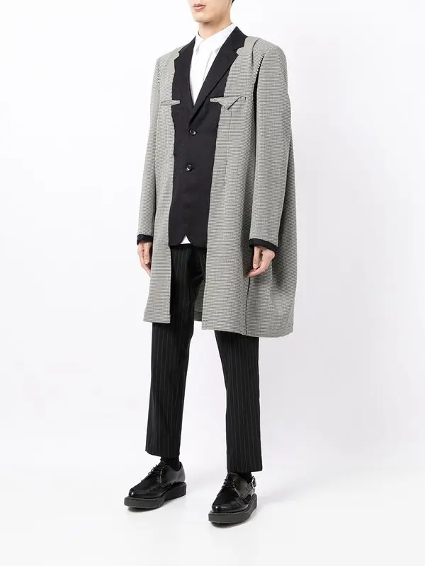 Comme Des Garçons Layered Panel Houndstooth Blazer