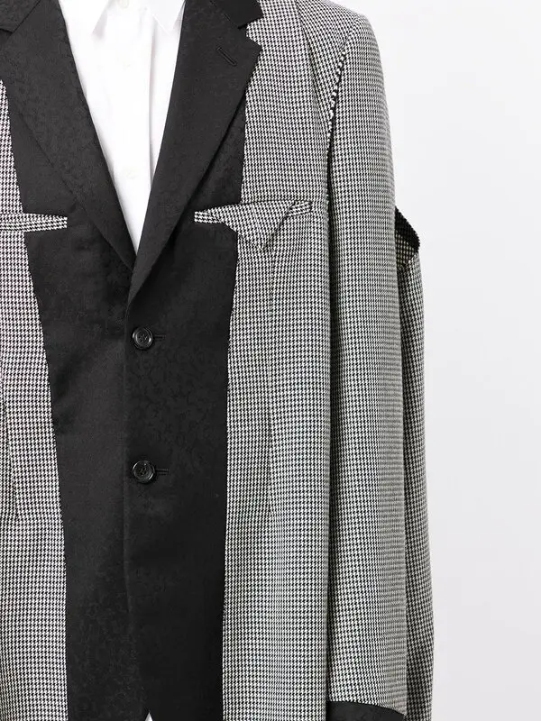 Comme Des Garçons Layered Panel Houndstooth Blazer