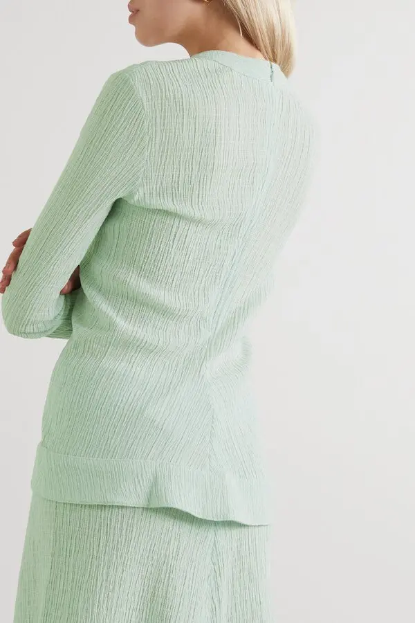 JIL SANDER Textured-crepe Top
