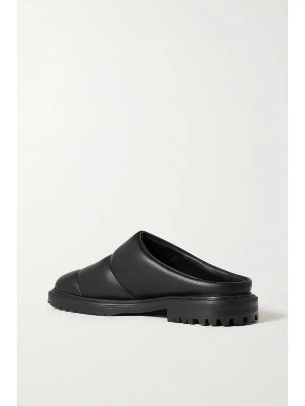 Staud Astro Quilted Mules - Black