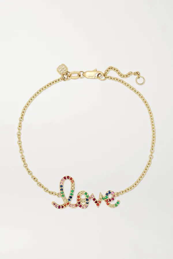 SYDNEY EVAN Medium Love Multi-stone Bracelet