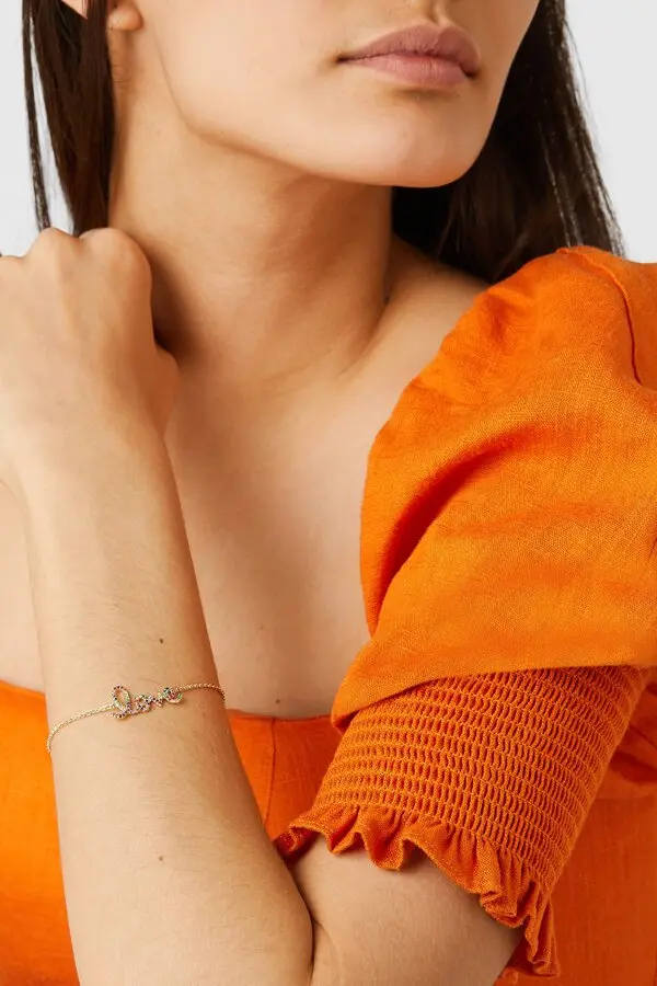 SYDNEY EVAN Medium Love Multi-stone Bracelet
