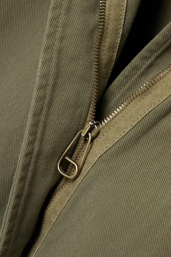 NILI LOTAN Melvin Corduroy-trimmed Cotton-twill Jacket