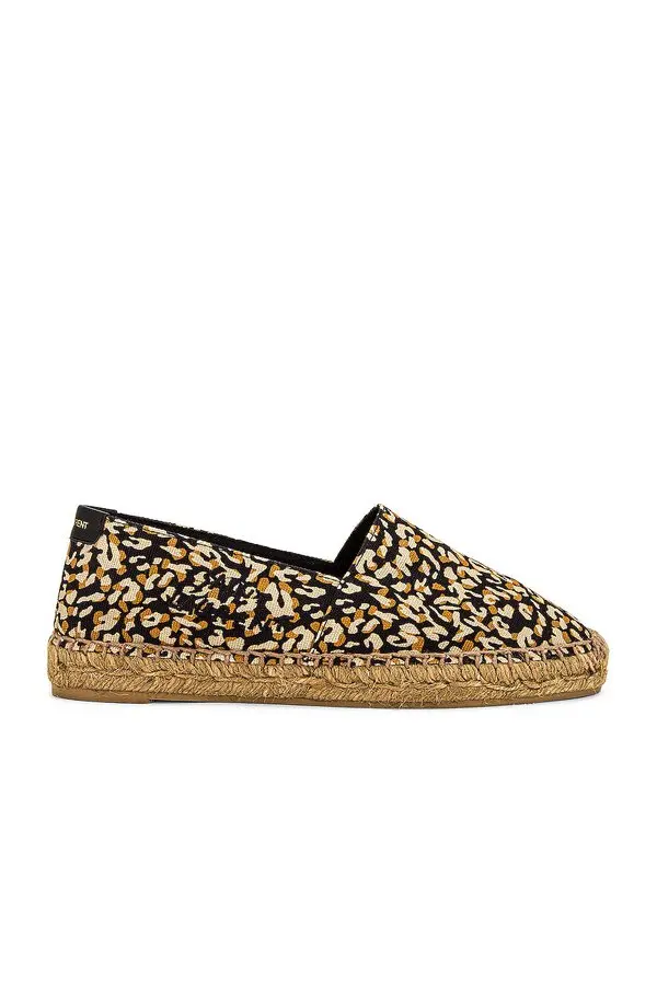 Saint Laurent Signature Espadrille Flats - Nero Multicolor