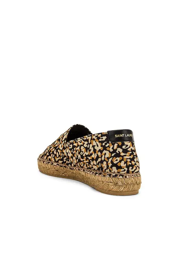 Saint Laurent Signature Espadrille Flats - Nero Multicolor