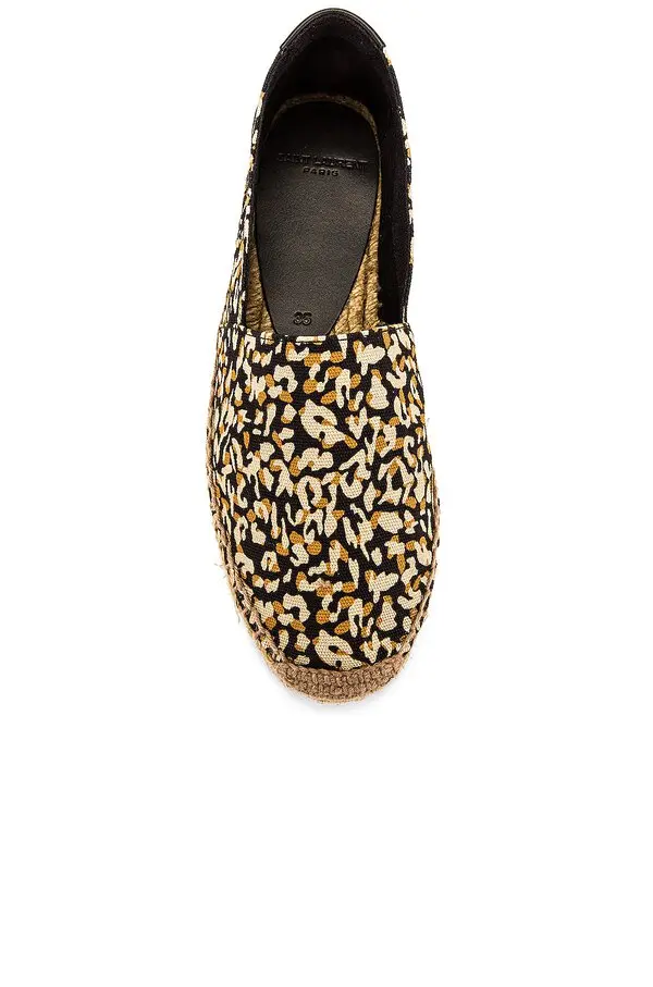 Saint Laurent Signature Espadrille Flats - Nero Multicolor