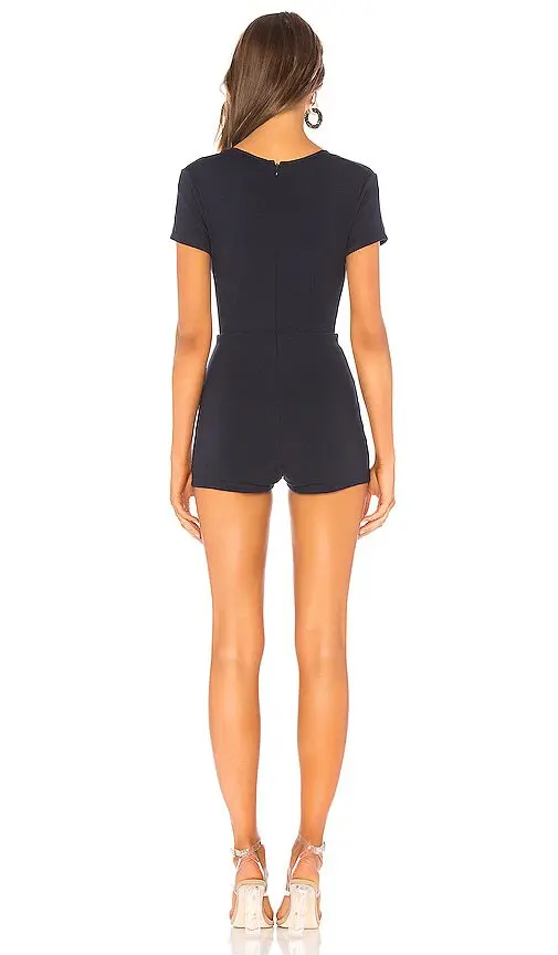 Superdown Thea Deep V Jersey Romper