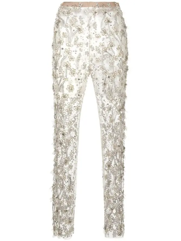 Jenny Packham Sequined Tapered Trousers