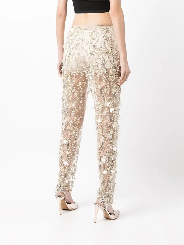 Jenny Packham Sequined Tapered Trousers