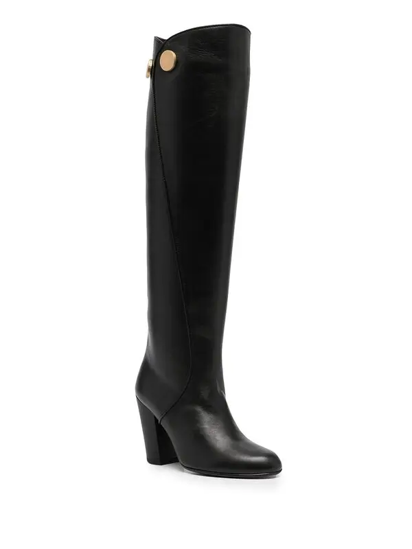 Ports 1961 Leather High Heel Over The Knee Boots