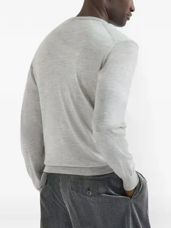 Brunello Cucinelli V-neck Jumper - Grey