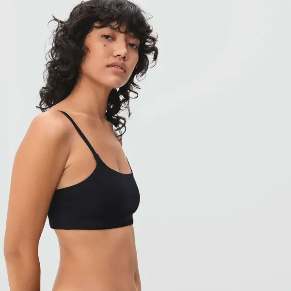 Everlane Invisible Square-neck Bralette - Black