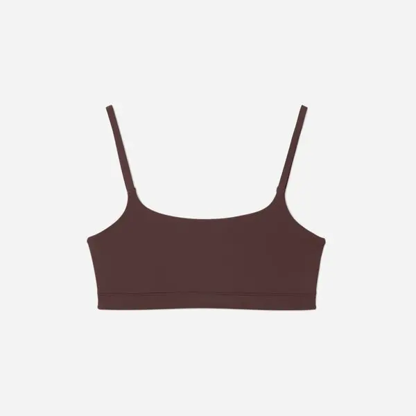 Everlane Invisible Square-neck Bralette - Dark Tan