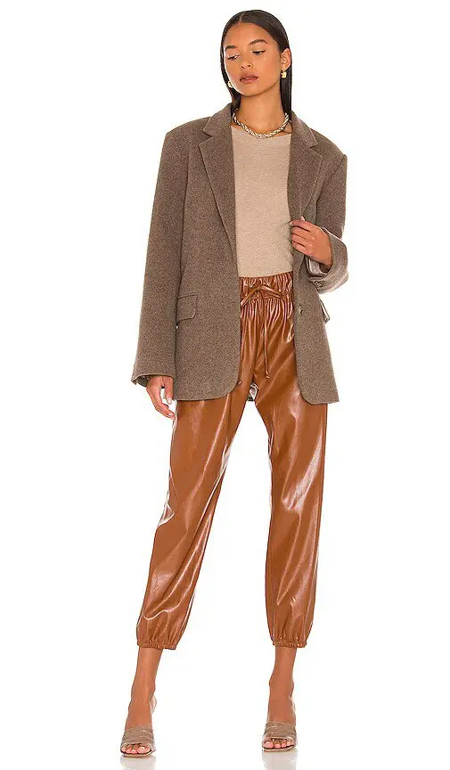 Enza Costa Cashmere Easy Cuffed Crew - Khaki