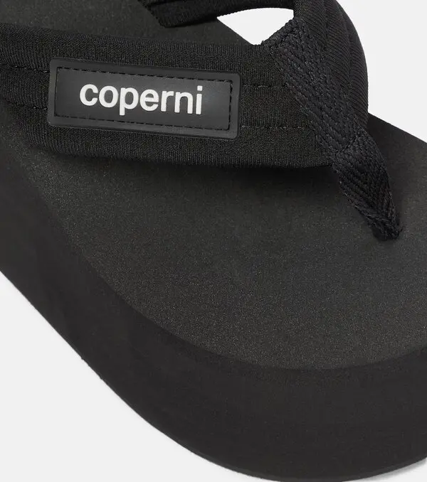 Coperni Platform Thong Sandals - Black