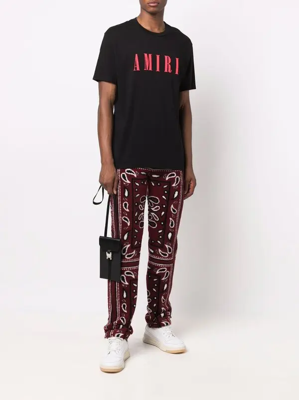 Amiri Bandana Paisley Fleece Trousers - Red