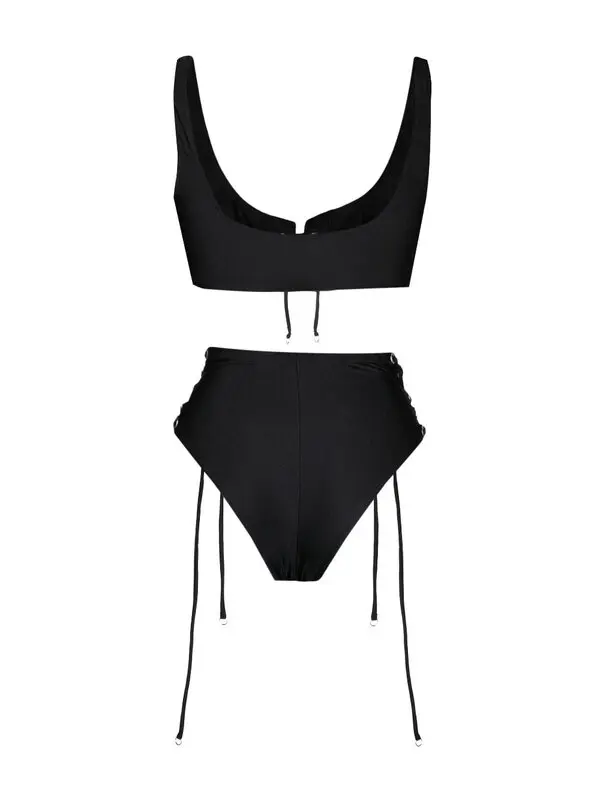 NOIRE SWIMWEAR Lattice-strap Bikini Set - Black