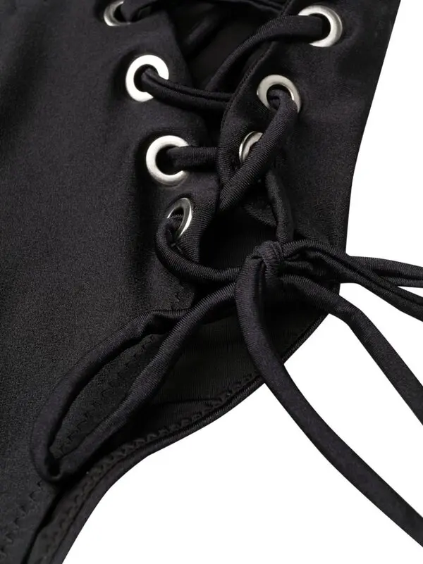 NOIRE SWIMWEAR Lattice-strap Bikini Set - Black