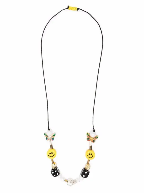 ネックレス SALUTE EVAE+SMILEY NECKLACE Salute Evae Smiley Pearl Necklace In Black - 20% Off | Editorialist