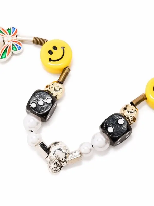 Salute Evae Smiley Pearl Necklace In Black - 20% Off | Editorialist