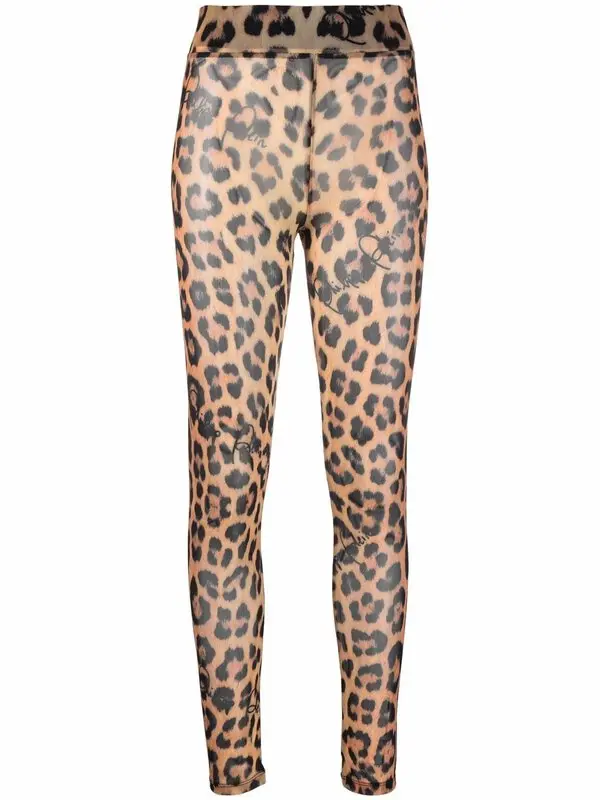 Philipp Plein Leopard-print Semi-sheer Leggings