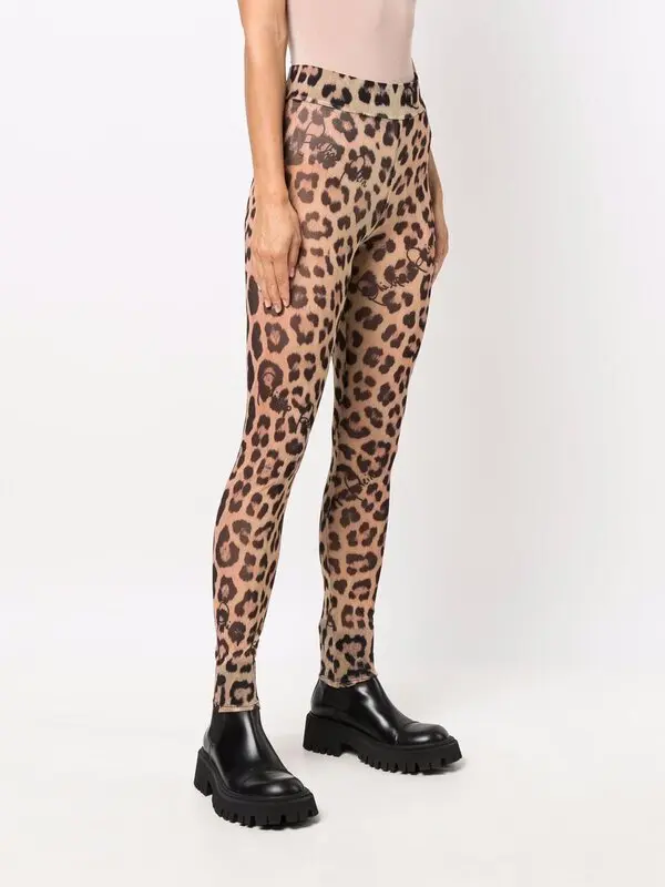 Philipp Plein Leopard-print Semi-sheer Leggings
