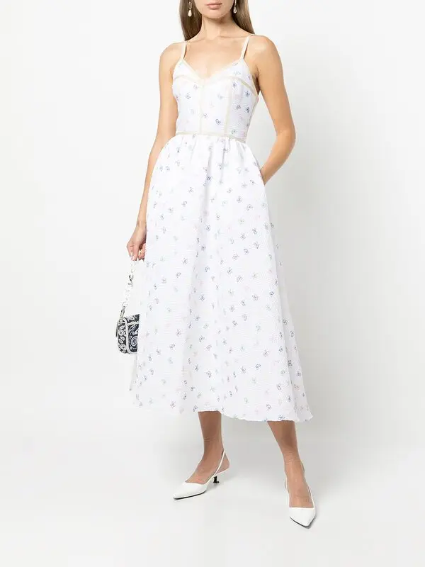 Rosie Assoulin Floral-embroidered Shift Dress