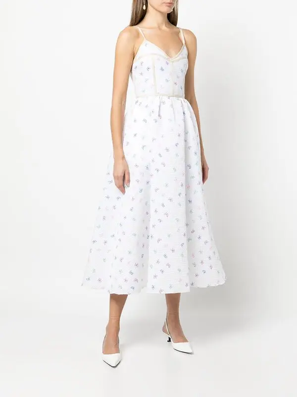 Rosie Assoulin Floral-embroidered Shift Dress