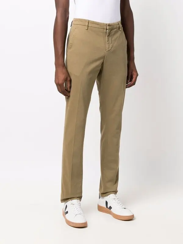 DONDUP Jetted-pocket Cotton Chinos - Neutrals