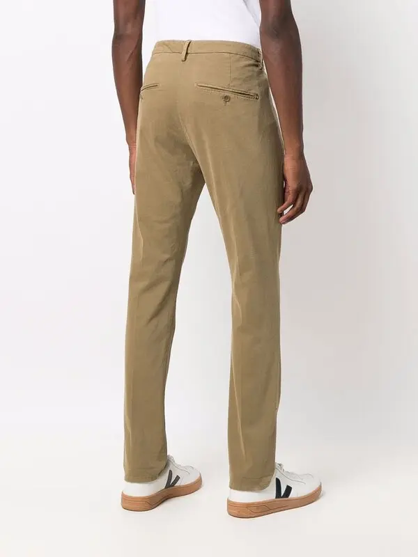 DONDUP Jetted-pocket Cotton Chinos - Neutrals