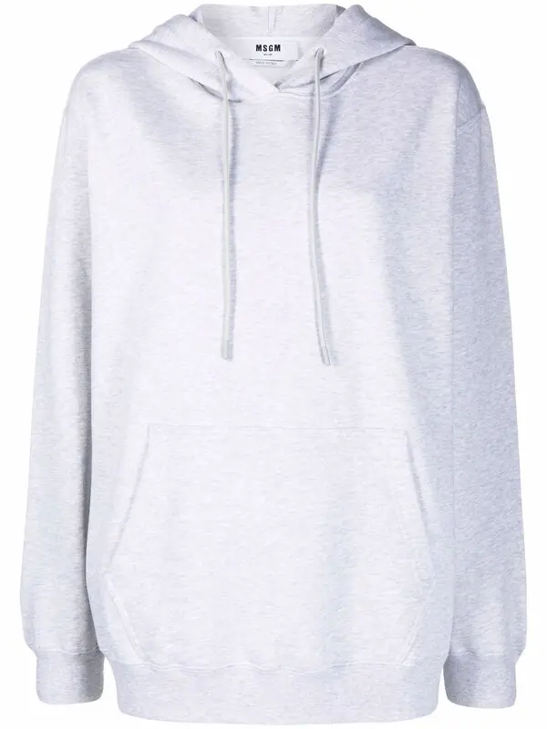 MSGM Logo-print Hoodie - Grey