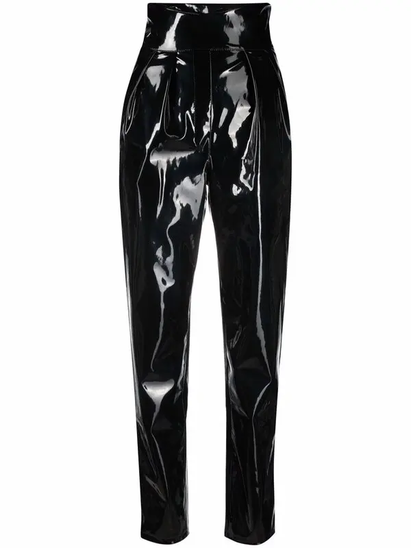 Philipp Plein High-waisted Latex Trousers