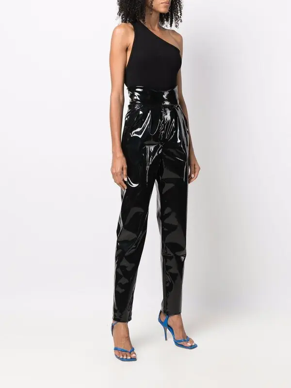 Philipp Plein High-waisted Latex Trousers