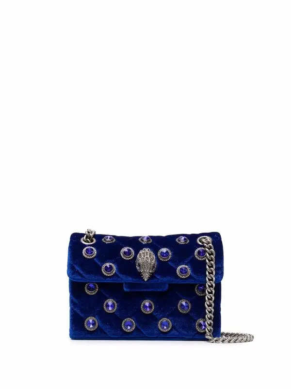 Kurt Geiger Mini Kensington Velvet Shoulder Bag