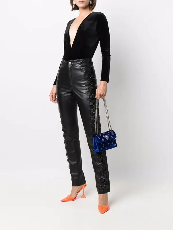 Kurt Geiger Mini Kensington Velvet Shoulder Bag