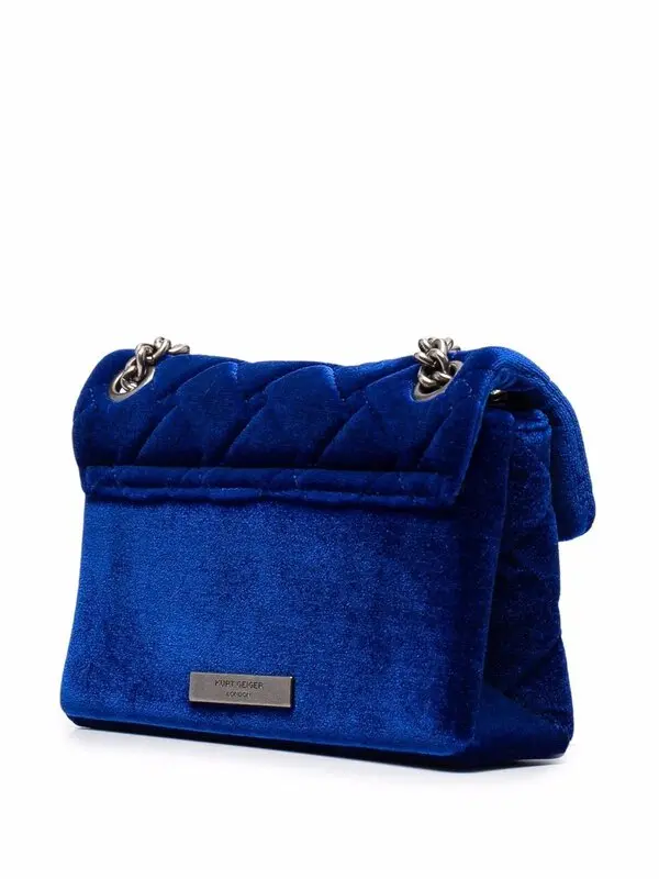 Kurt Geiger Mini Kensington Velvet Shoulder Bag