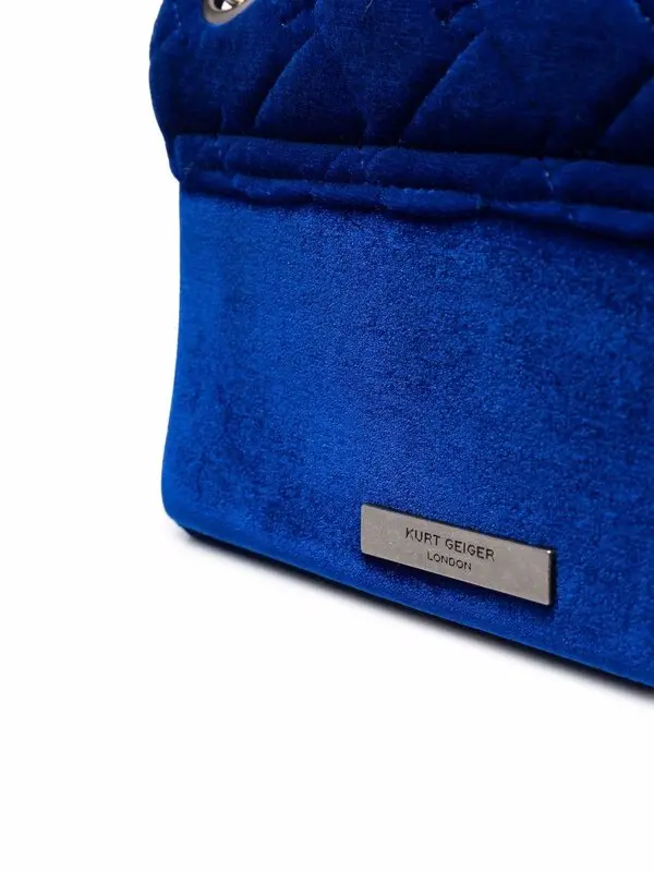 Kurt Geiger Mini Kensington Velvet Shoulder Bag