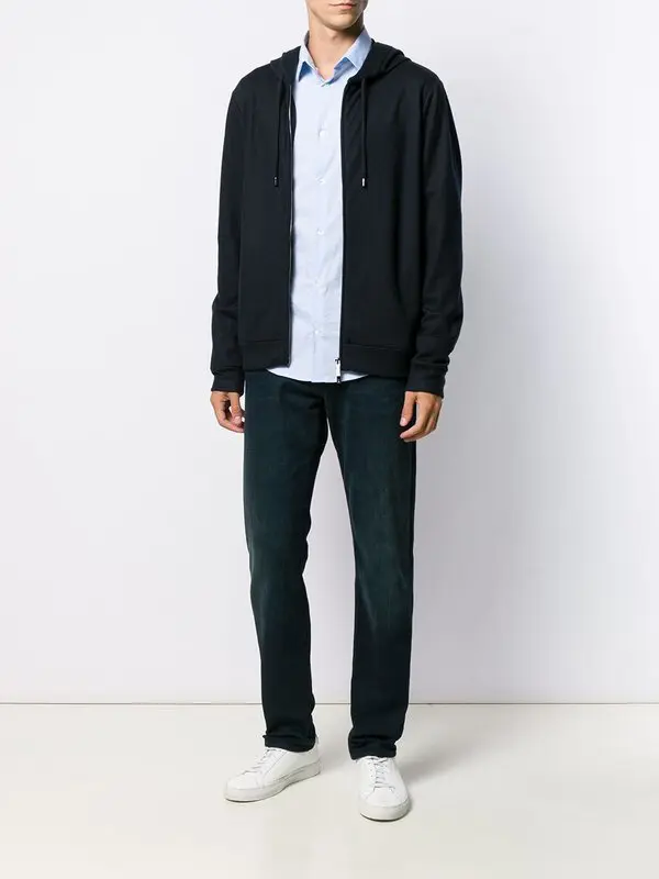 Giorgio Armani Zip-up Wool Lightweight Jacket